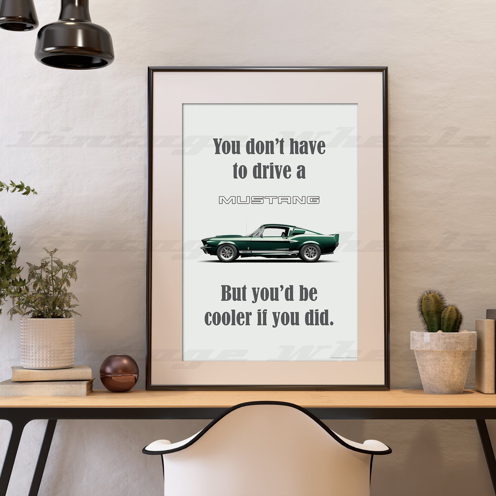 Ford Mustang Shelby Quote Poster, Classic Car, Gift for Boy, Garage ...