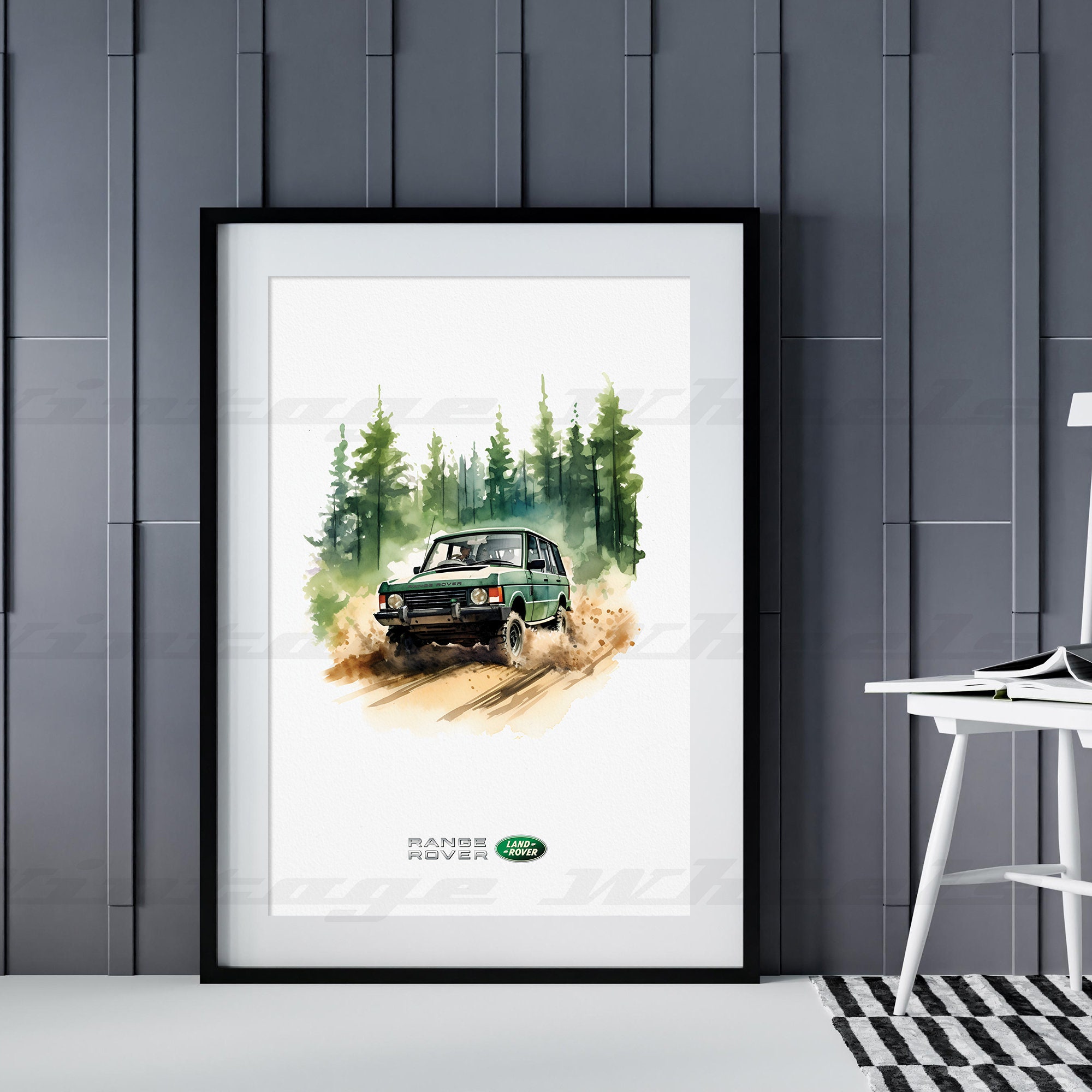 Land Rover Range Rover Off-road Poster, Defender, Discovery,vintage Car ...