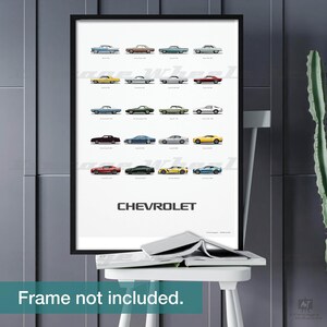Chevrolet Muscle Car Collection Poster, American Muscle Car Poster ...