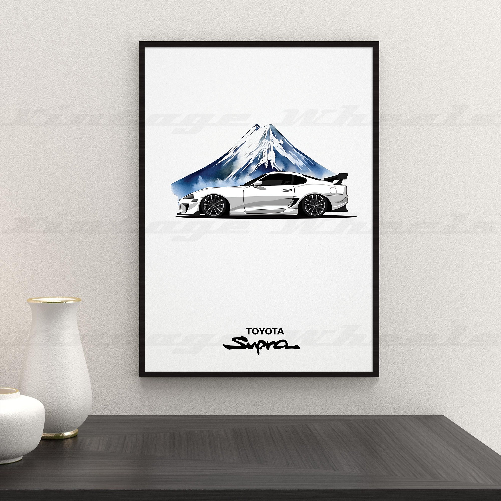 Toyota Supra Jdm Car Poster, Japanese Manga Jdm Car Poster, Gift for ...