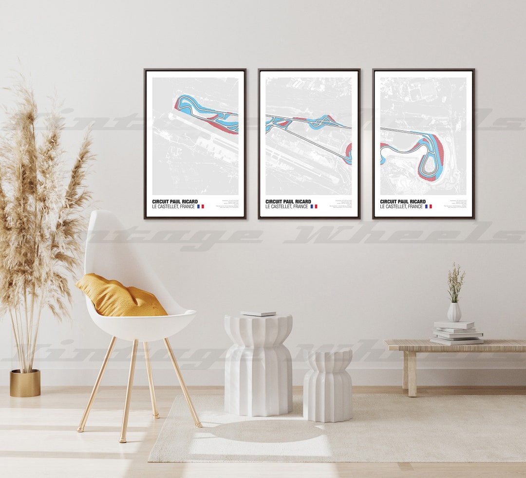 Circuit Paul Ricard Poster Set, Formula One Poster, F1 Poster, Gift for ...