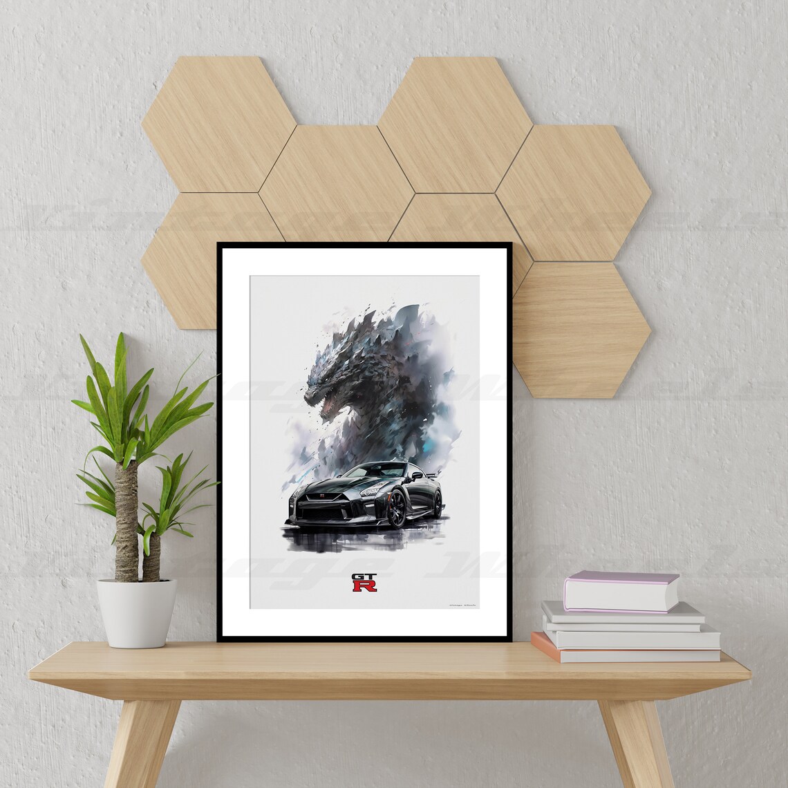 Nissan GT-R Poster, Nissan GT-R Godzilla, JDM Nissan, Jdm, Garage Wall ...