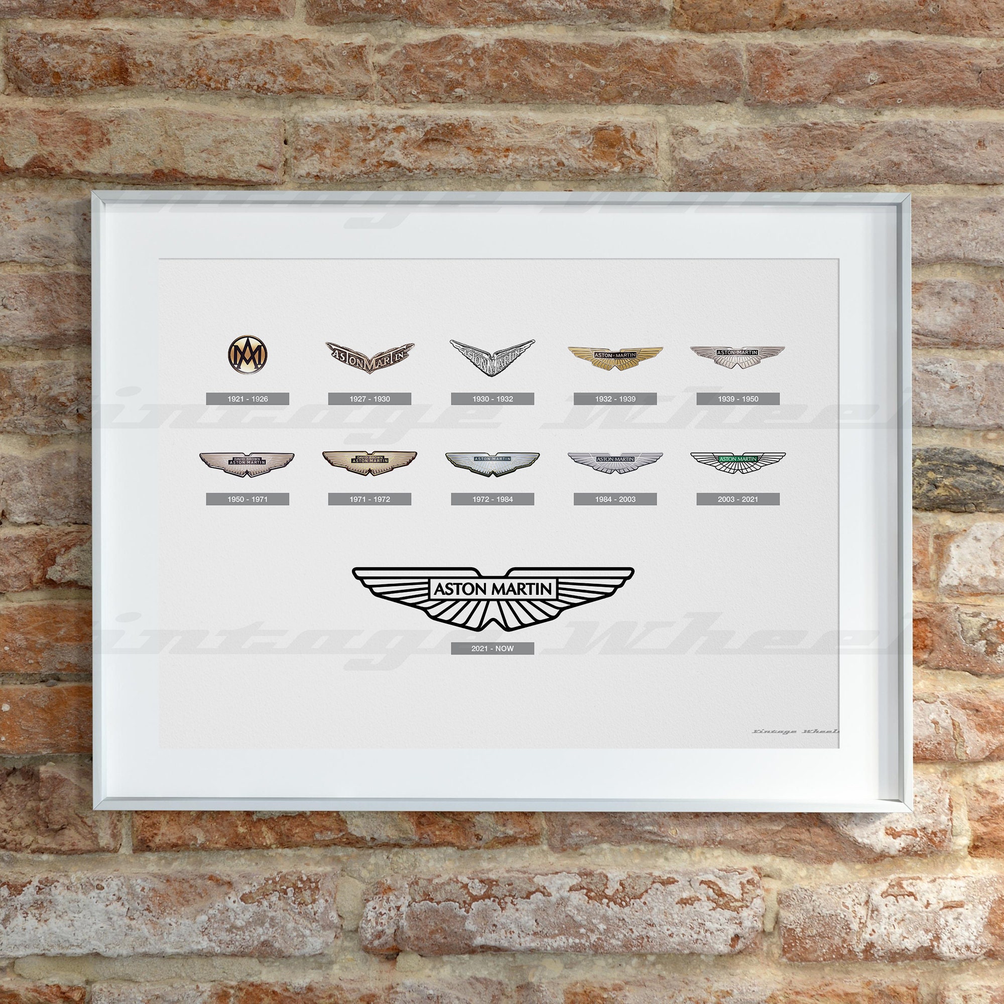Aston Martin Logo Evolution 100 Years Poster Iconic - Etsy