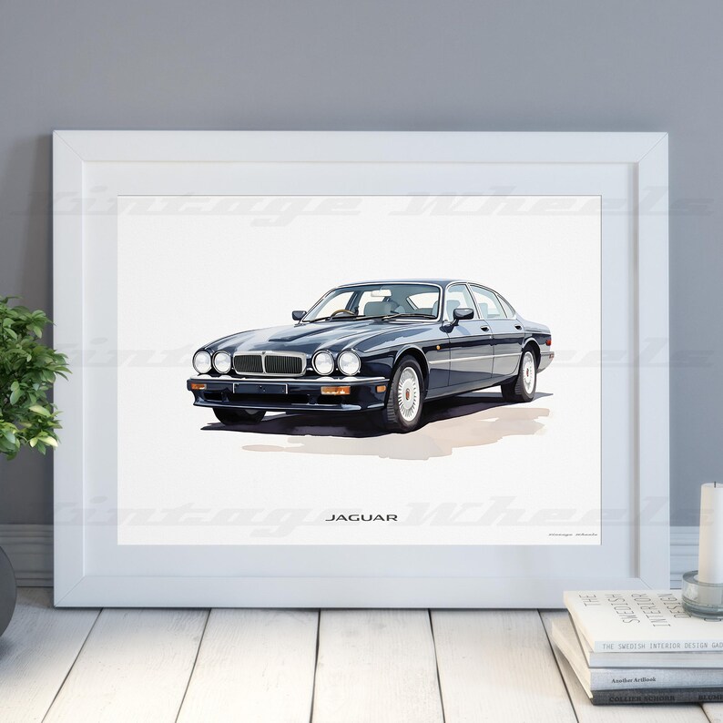 Jaguar X300 Classic Car Poster Jaguar Legend Car Gift for - Etsy