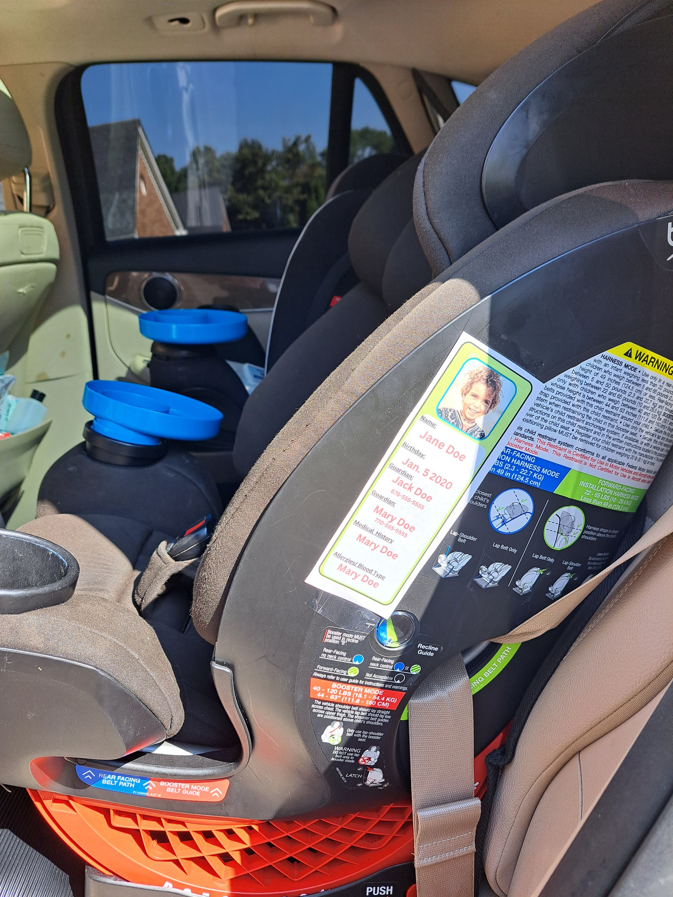 Kids Car Seat ID Card - Etsy