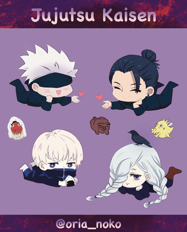 Jujutsu Kaisen Chibi Sticker Sheet - Etsy