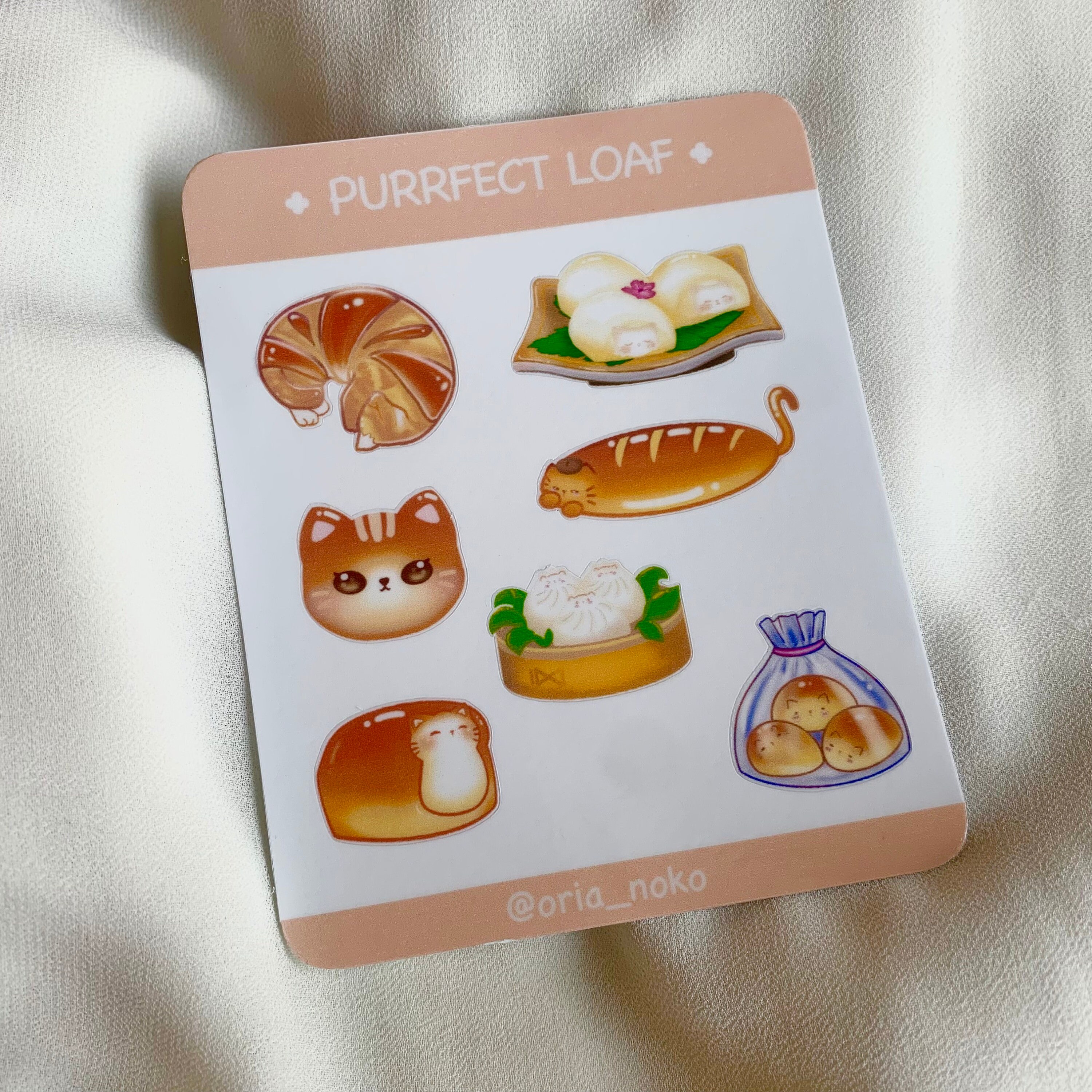 PUURFECT LOAF Cute Cat Stickers, Bread Cat, Sticker Sheets holographic ...