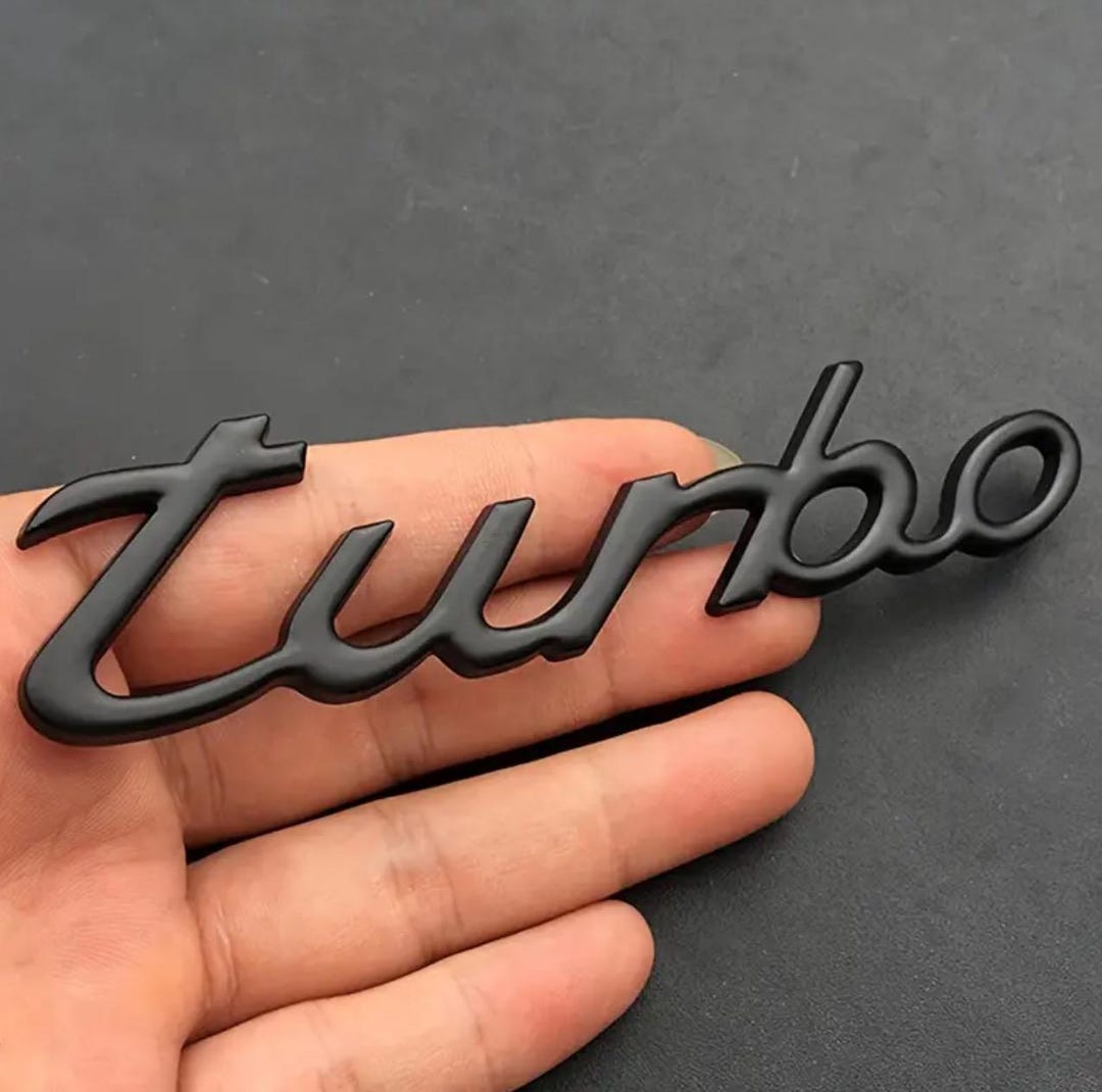 Metal Turbo Car Emblem With Adhesive Tape. - Etsy