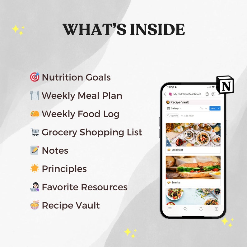 Notion Template: My Nutrition Dashboard Meal Planning, Food Log, Recipe ...