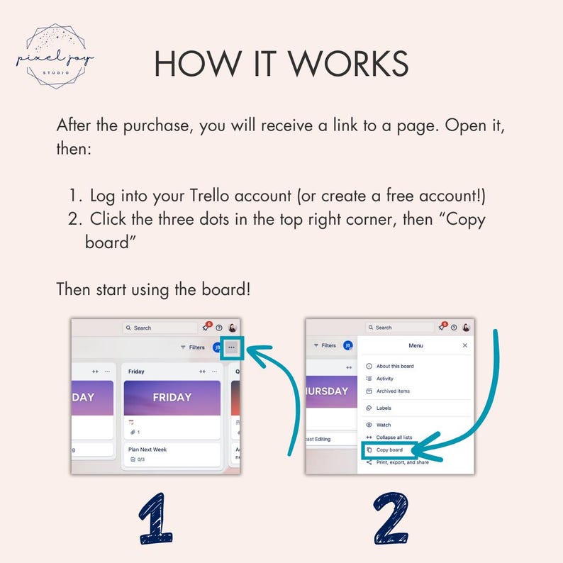 Trello Board Template: WORK BUSINESS / Small Business Board Weekly ...