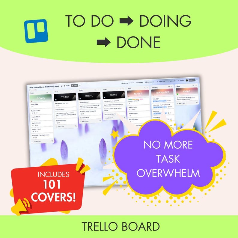 Trello Board Template: TO DO LIST / Work to Do Small Business Board ...