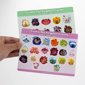Cookie Run Kingdom Character Sticker Sheet 6 - Etsy