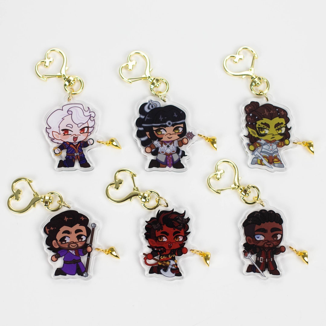 Baldurs Gate 3 - Mix N Match Magnetic Heart BG3 Companion Keychain ...