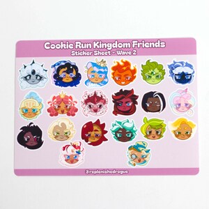 Cookie Run Kingdom Character Sticker Sheet 6 - Etsy