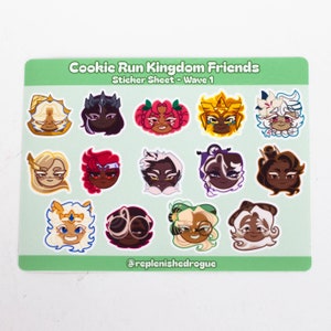 Cookie Run Kingdom Character Sticker Sheet 6 - Etsy