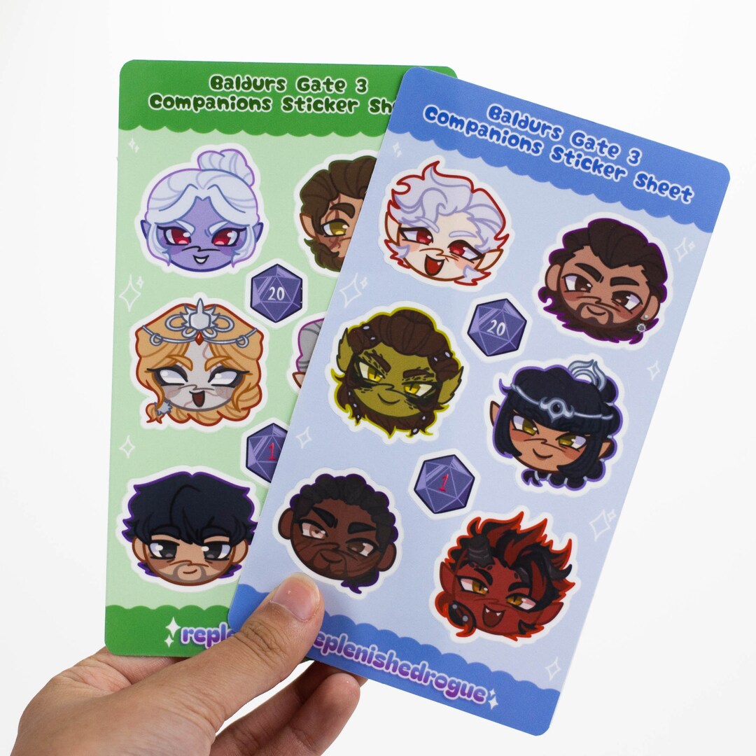Baldur’s Gate 3/BG3 - Companion Sticker Sheet - 6” - Etsy