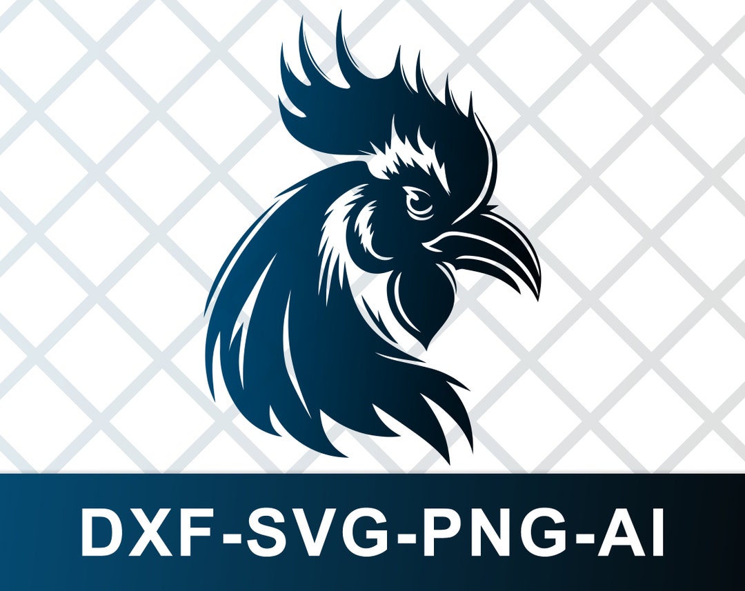 Rooster Head SVG DXF PNG Rooster Clipart - Etsy