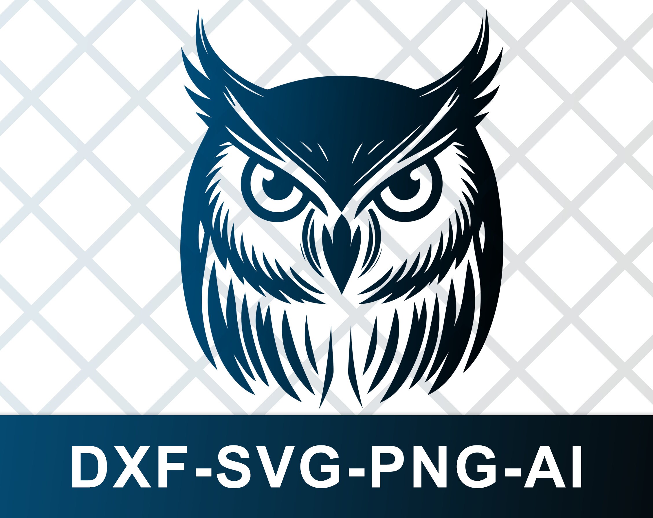 Owl Head SVG DXF PNG Owl Clipart - Etsy