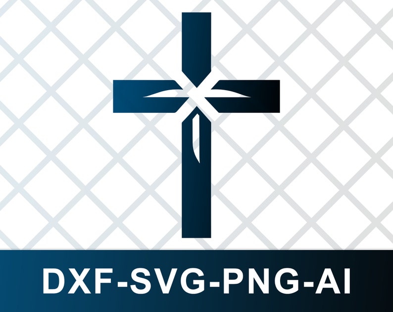 Christian Cross Logo SVG DXF PNG Jesus Christ Cross Clipart Cricut File ...