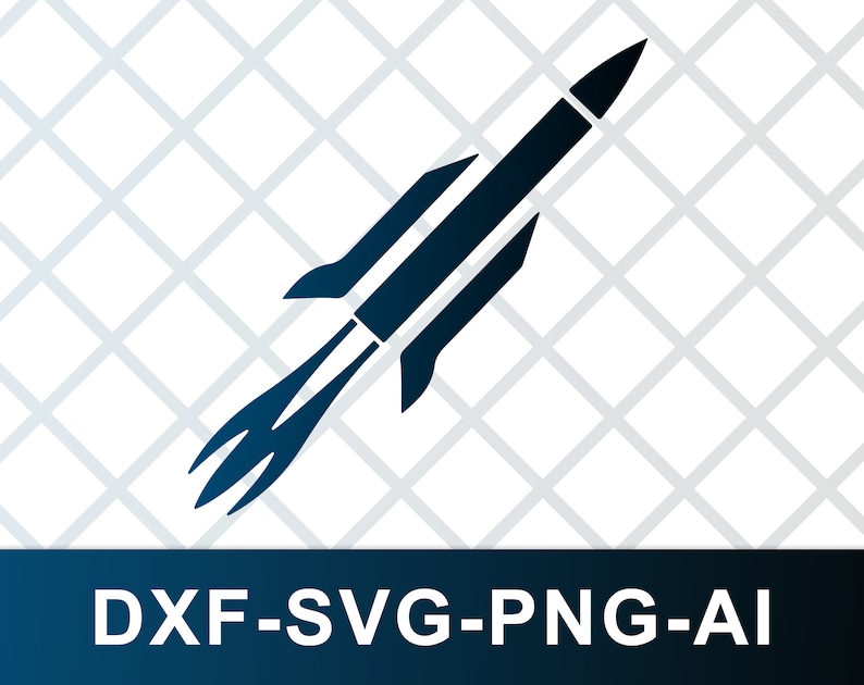 Logo de fusée SVG DXF PNG Missile Laser gravure Clipart Cricut - Etsy ...