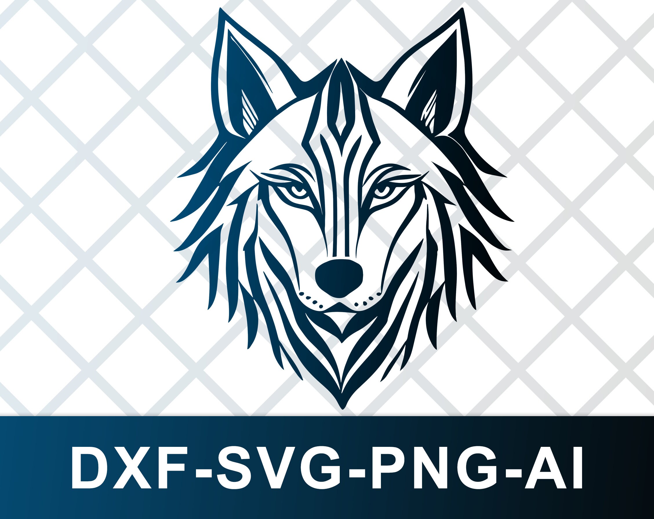 Wolf Head Logo SVG DXF PNG Wolfs Laser Engraving Clipart Cricut - Etsy