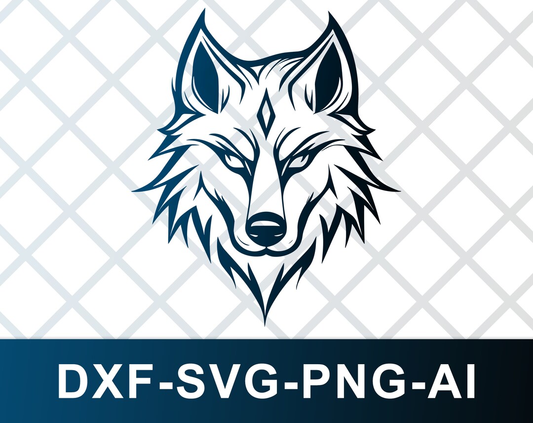 Wolf Head Logo SVG DXF PNG Wolfs Laser Engraving Clipart Cricut - Etsy
