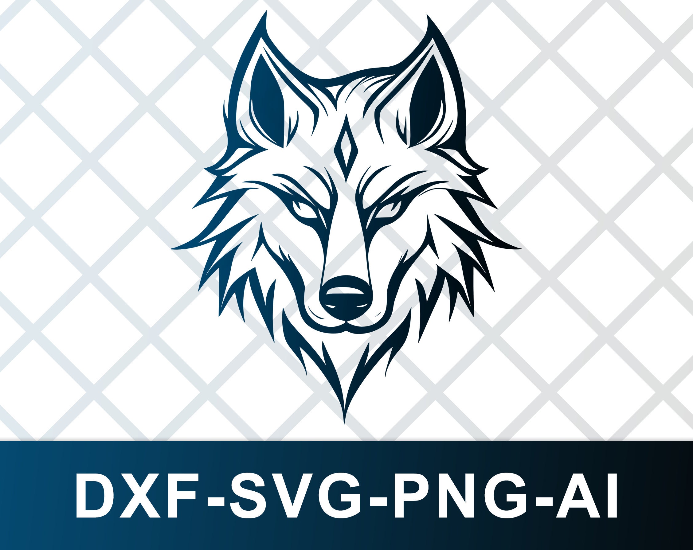 Wolf Head Logo SVG DXF PNG Wolfs Laser Engraving Clipart Cricut - Etsy