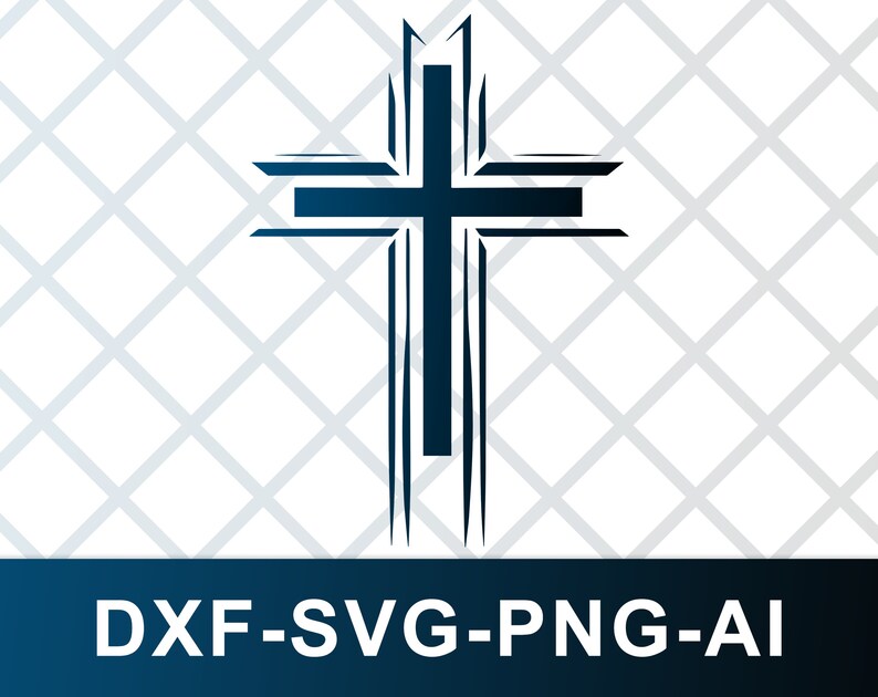 Christian Cross Logo SVG DXF PNG Jesus Christ Cross Clipart Cricut File ...