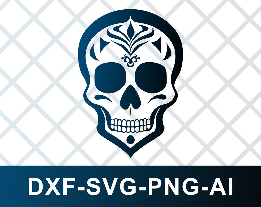Sugar Skull Logo SVG DXF PNG Skulls Laser Engraving Clipart Cricut - Etsy