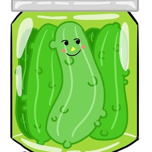 Pickle Head Funny Waterproof Matte Sticker - Etsy