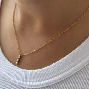 Three Diamond Necklace, Crystal Necklace, Triple Diamond Necklace ...