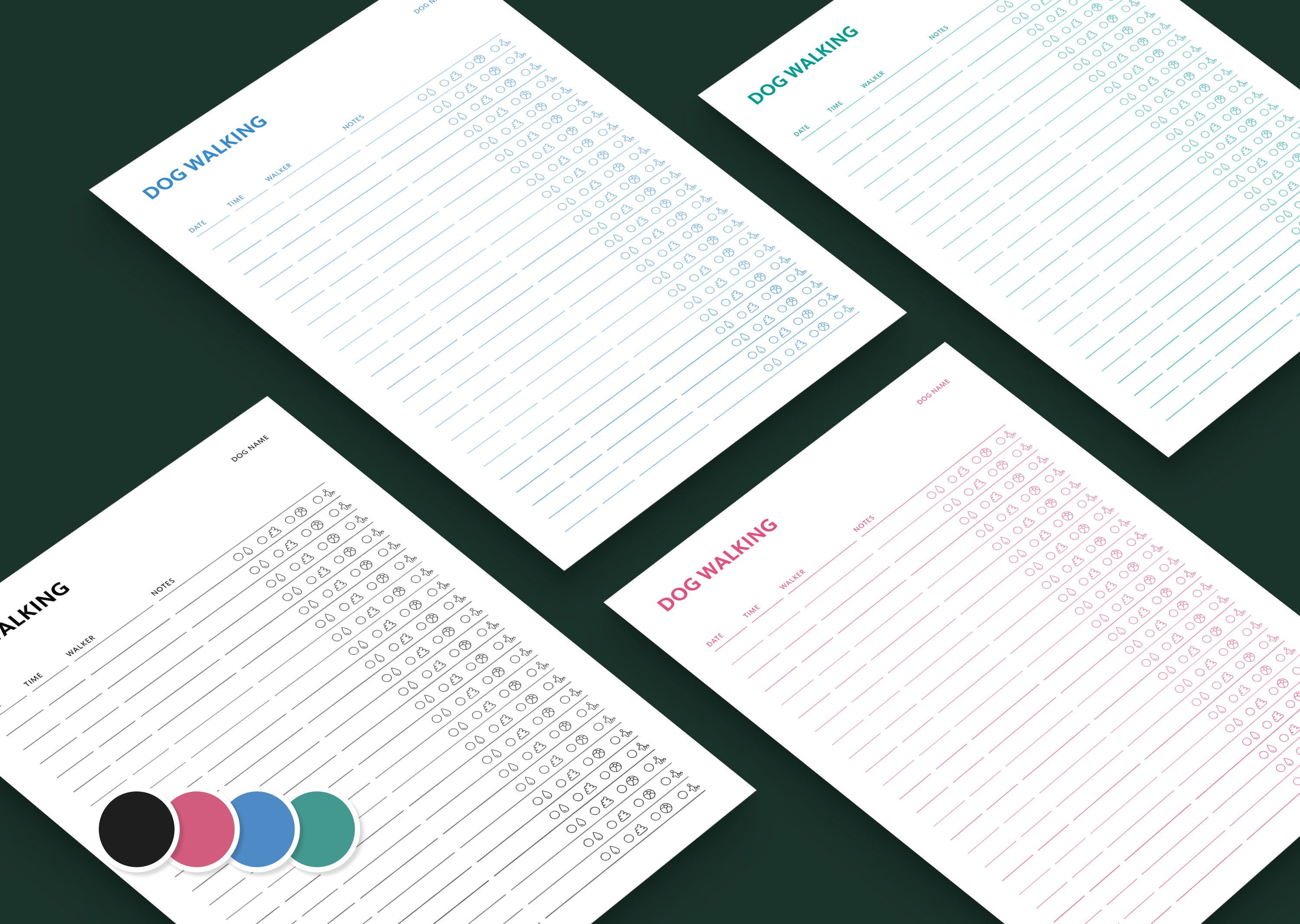 Dog Walking Planner Printable - Etsy