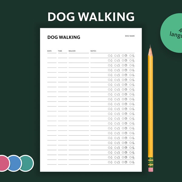 Dog Walking Planner - Etsy