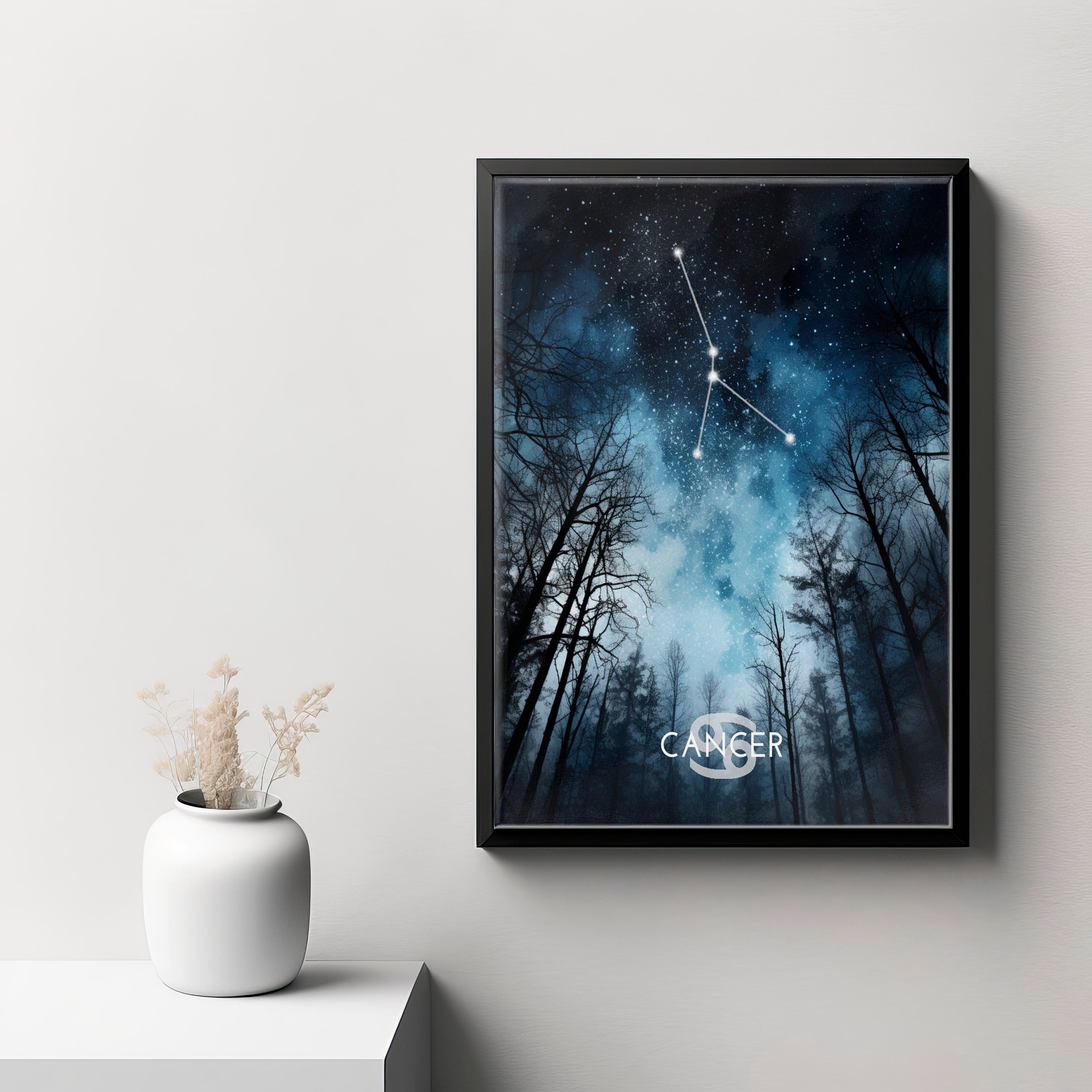 Printable Cancer Zodiac Poster Cancer Constellation Print - Etsy