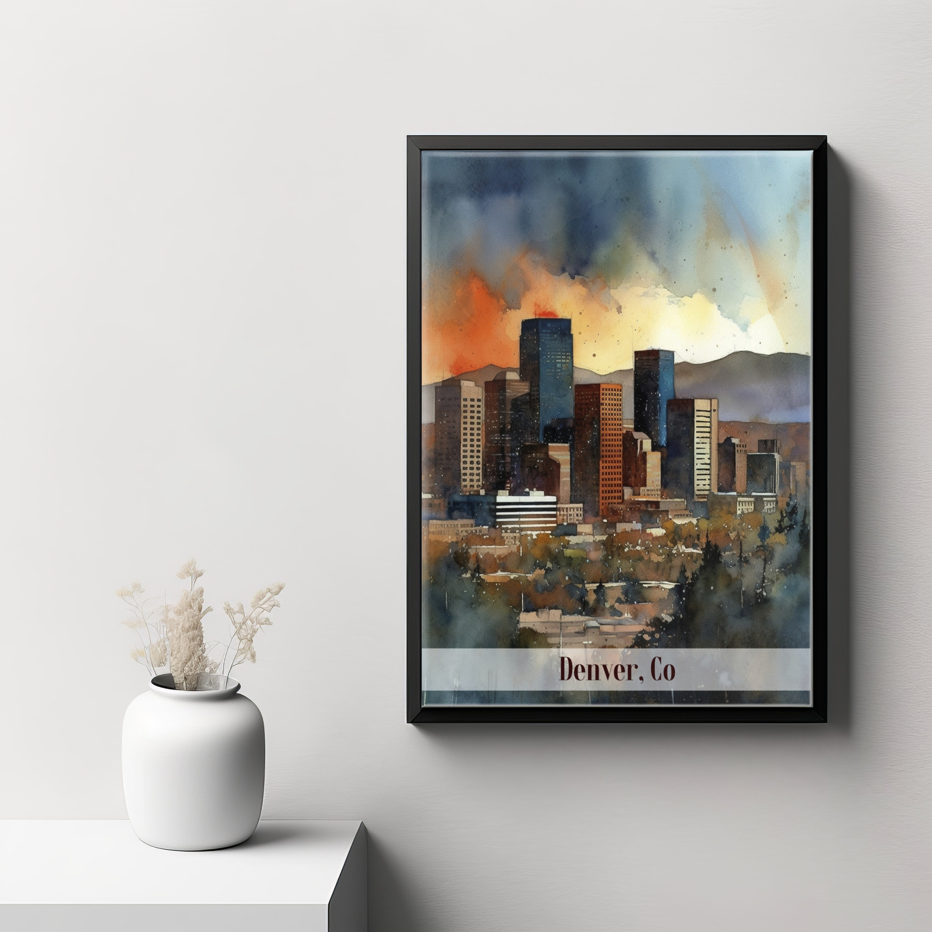 Denver Poster Colorado Wall Art for Office Poster Denver Wall - Etsy