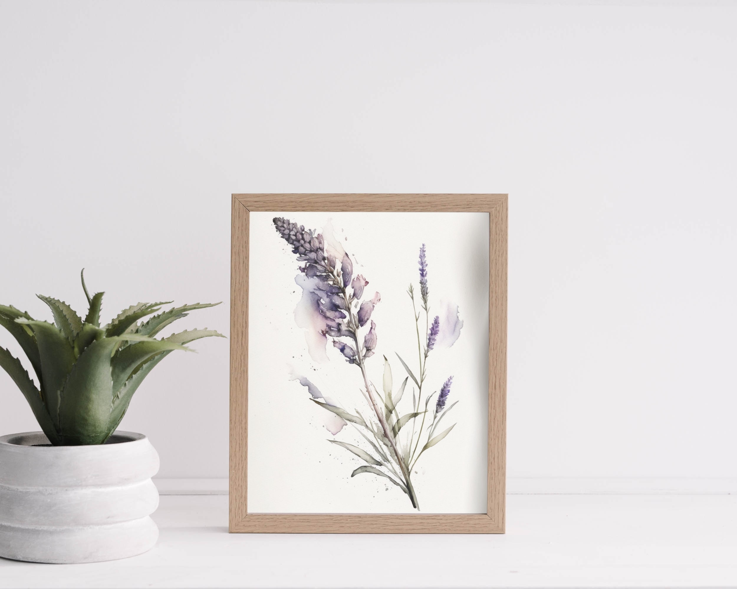 Set of 2 Lavender Wall Art for Lavender Wall Decor Botanical - Etsy