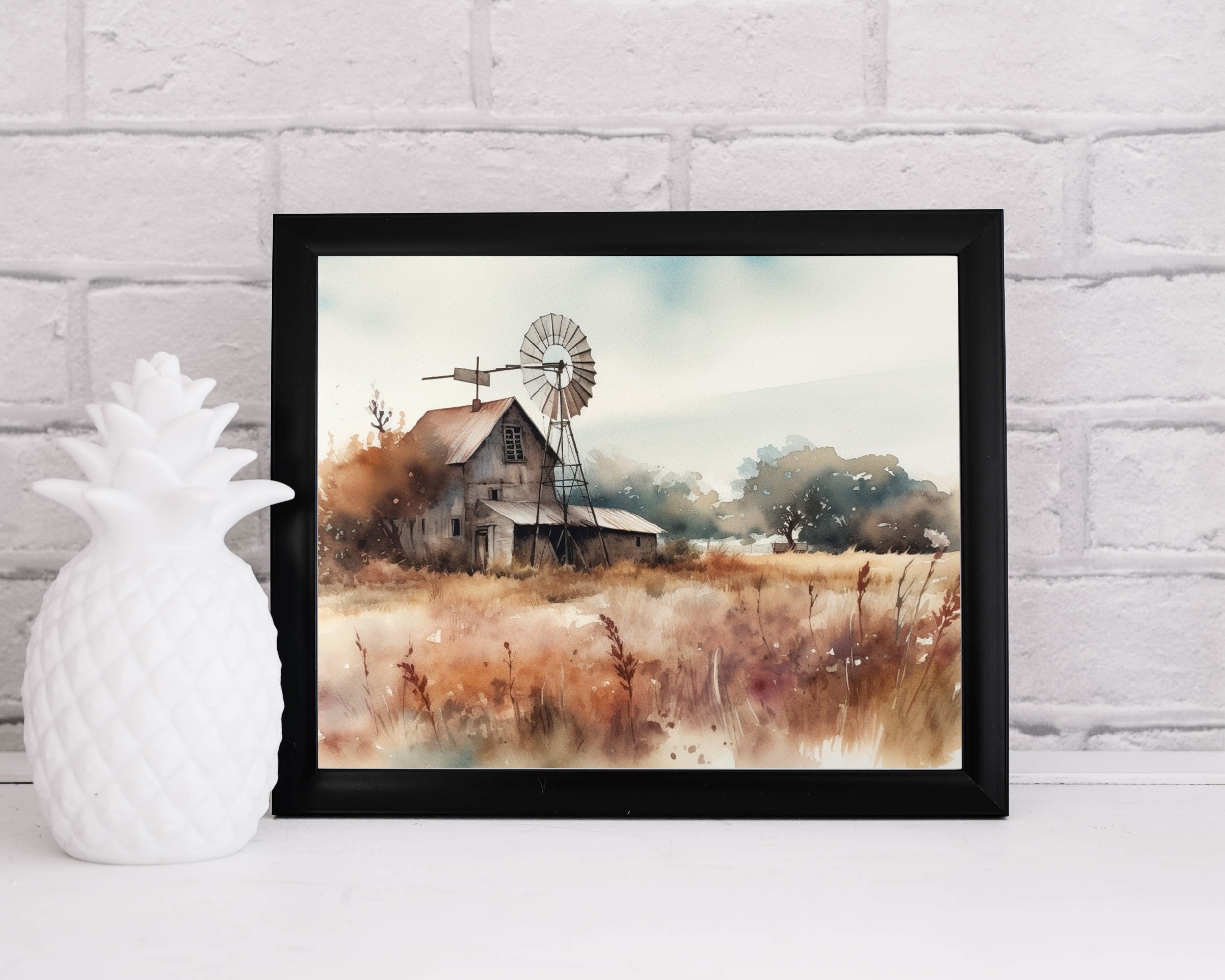 Windmill Barn Wall Decor for Livingroom Wall Art Farmhouse - Etsy