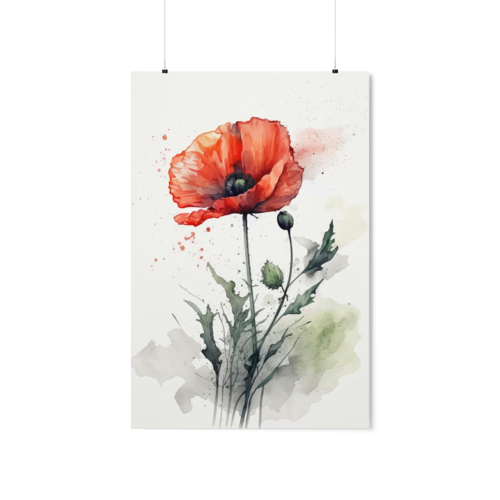 Poppy Wall Decor Art for House Warming Gift for Flower Lover - Etsy