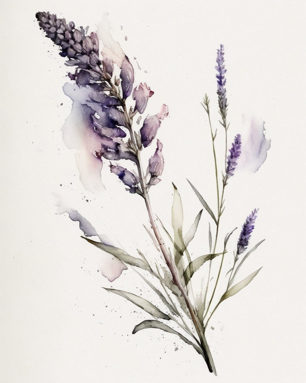 Set of 2 Lavender Wall Art for Lavender Wall Decor Botanical - Etsy