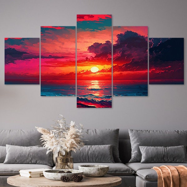 Red Sunset - Etsy