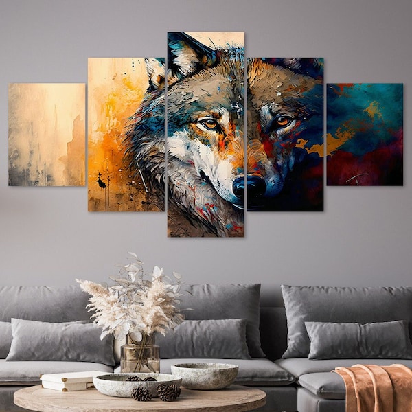 Abstract Wolf - Etsy