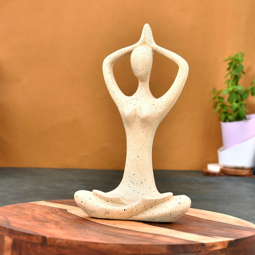 Yoga Pose Statue Handcrafted Resin Sculpture of a Woman in - Etsy