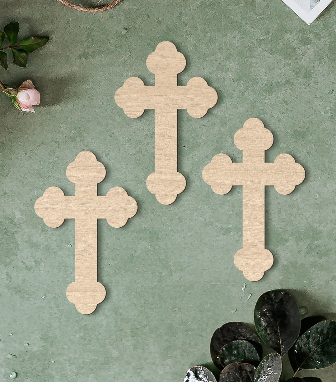 Cross Wood Cutouts Laser Die Cut Bulk Wholesale DIY - Etsy