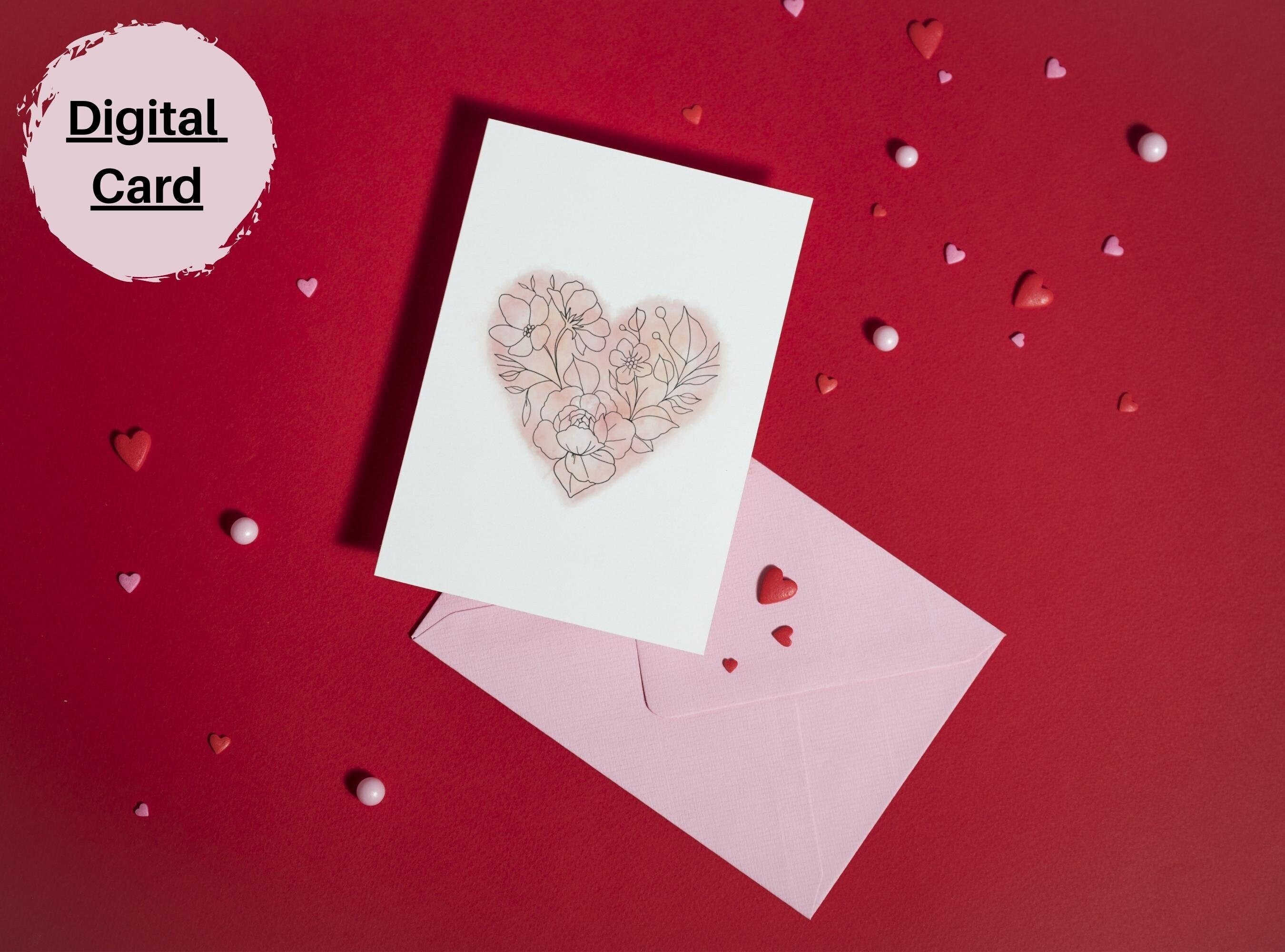 Valentine's Day Card, Instant Download Printable Valentine's Card ...