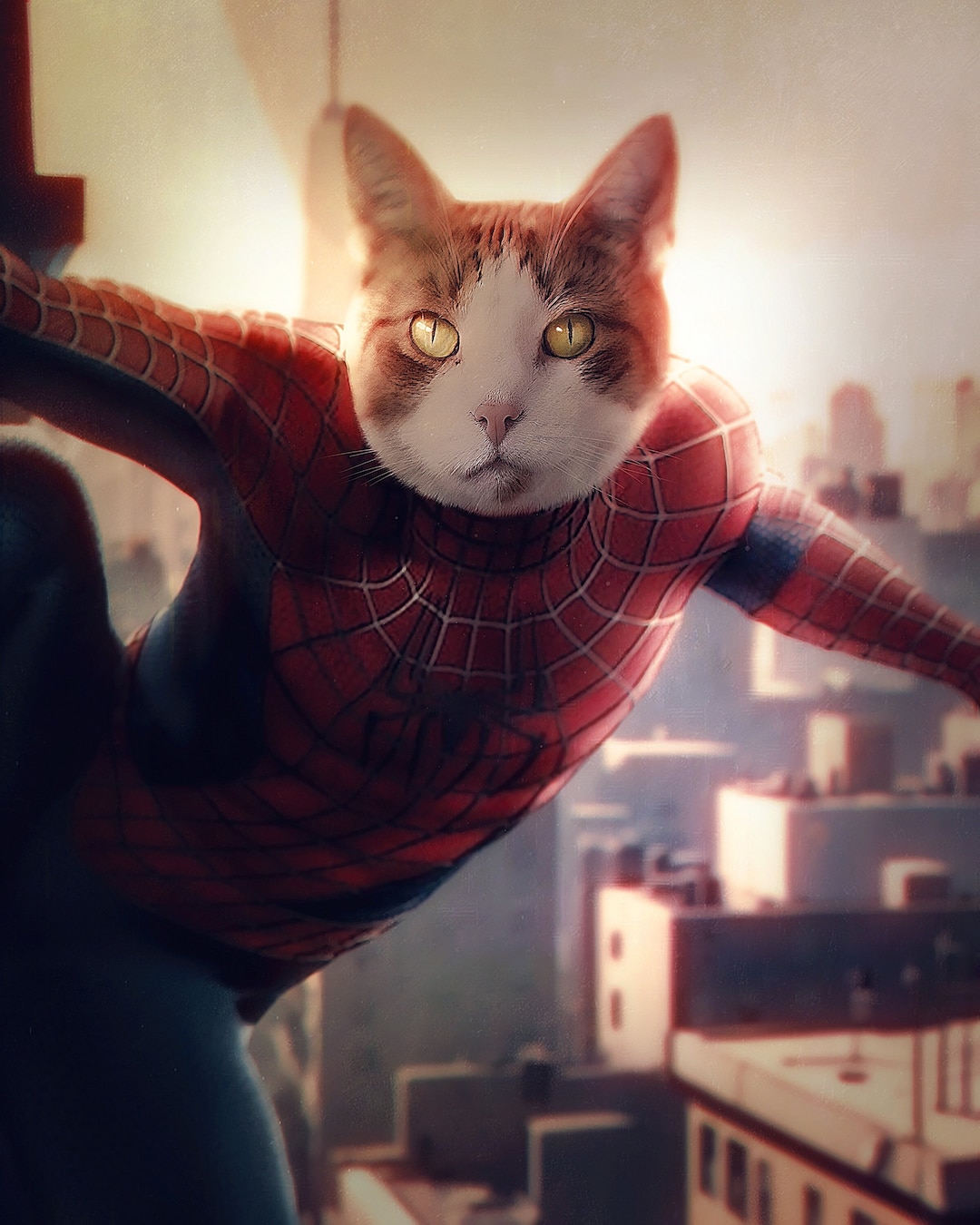 Spider Man, Pet Portrait Superhero, Funny Pet Lover Gift, Custom Pet ...