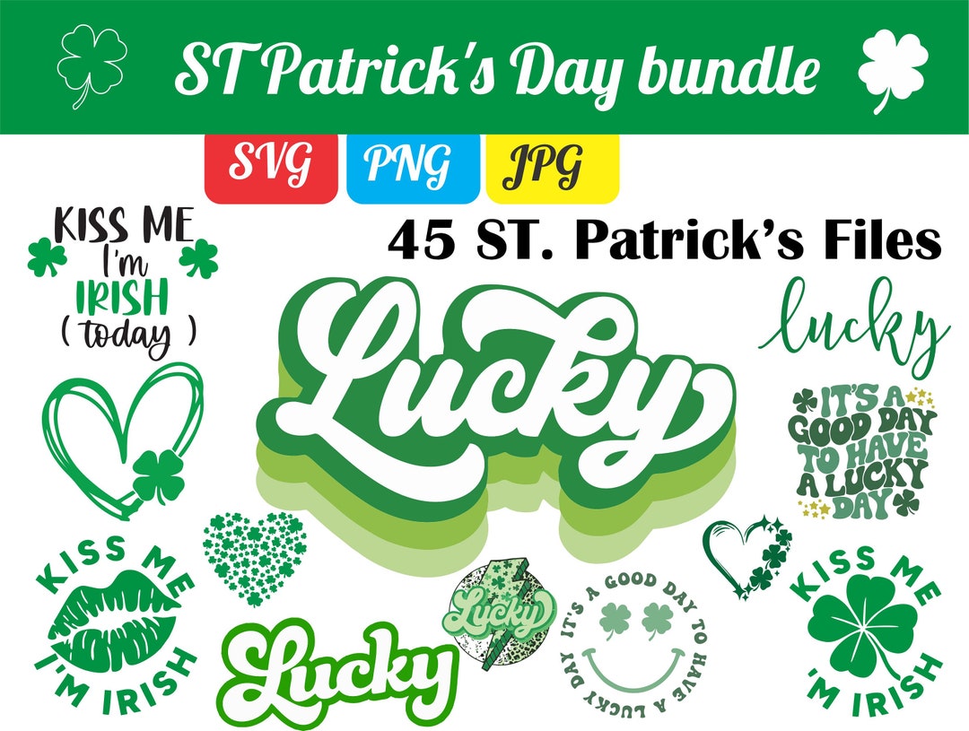 St. Patricks Day File Bundle (PNG, SVG, JPEG) Cricut Ready, Diy Ready ...