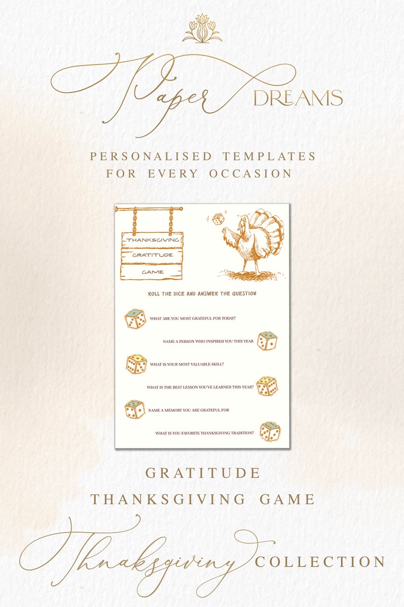 Funny Thanksgiving Dice Game Printable, Friendsgiving Games ...