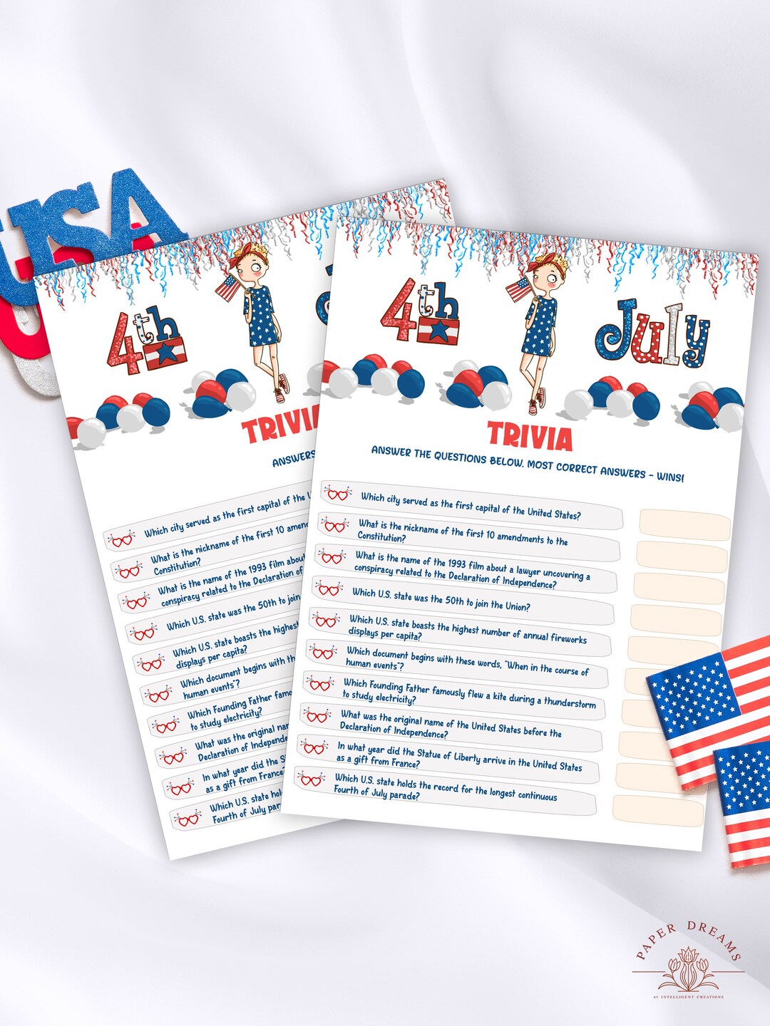 4th of July Trivia Questions, July 4th Trivia Game for Adults and Kids ...