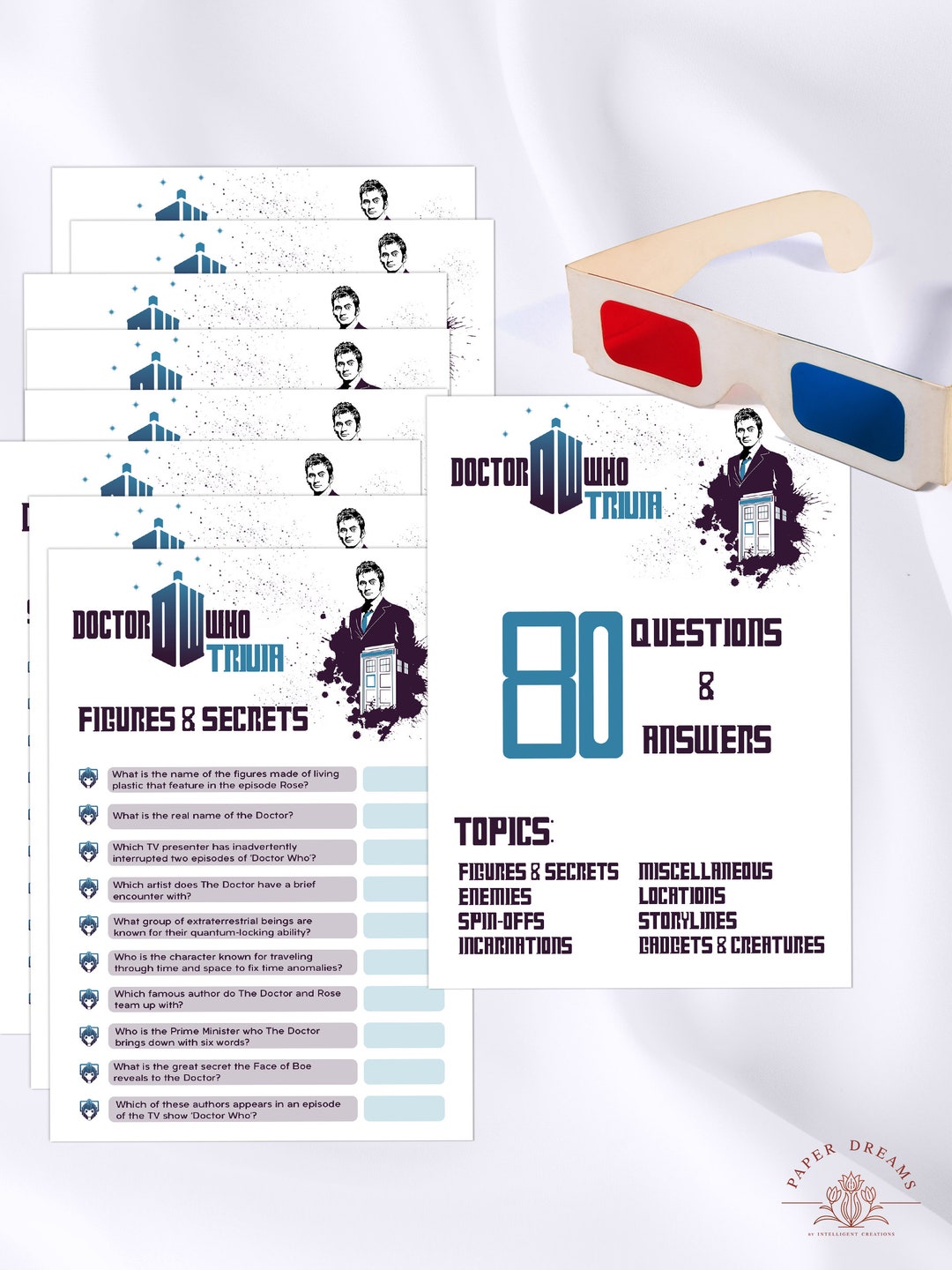 Doctor Who Trivia Cards, Dr Who Trivia Night Printable Games, Scifi ...