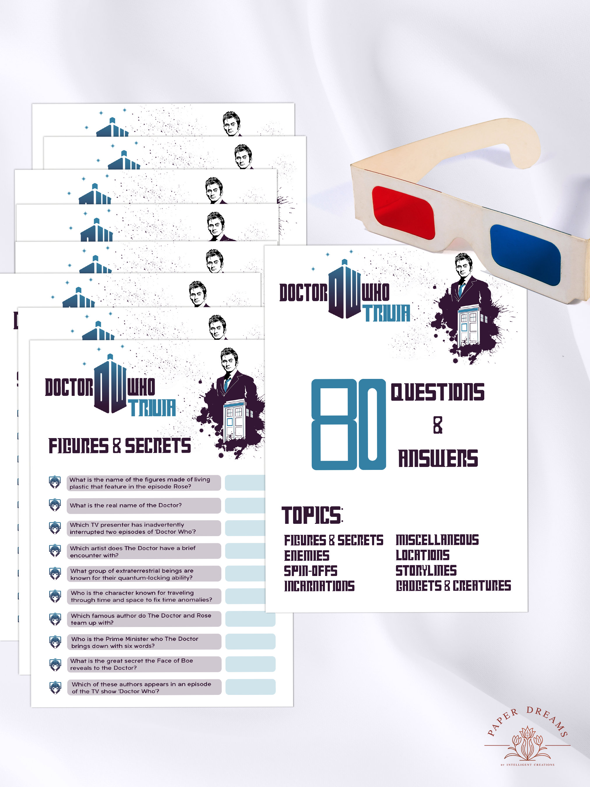 Doctor Who Trivia Cards, Dr Who Trivia Night Printable Games, Scifi ...